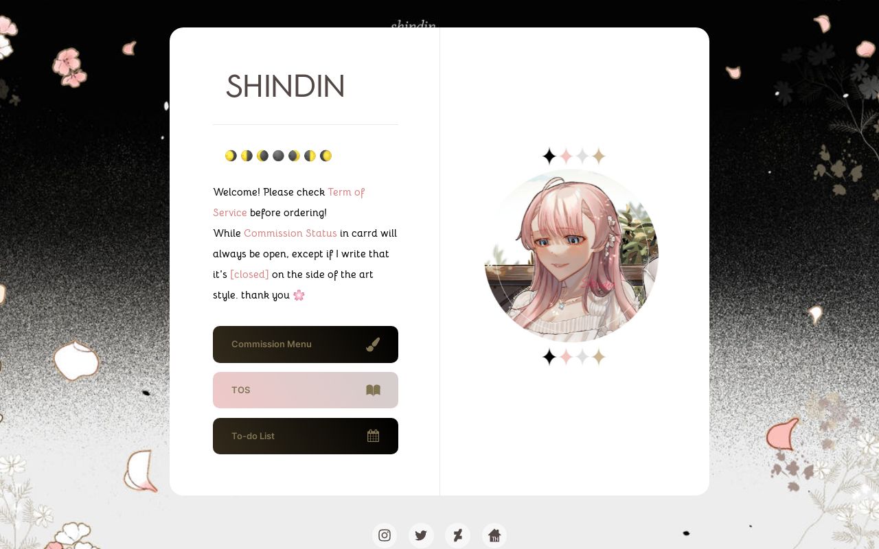 SHINDIN on Carrd